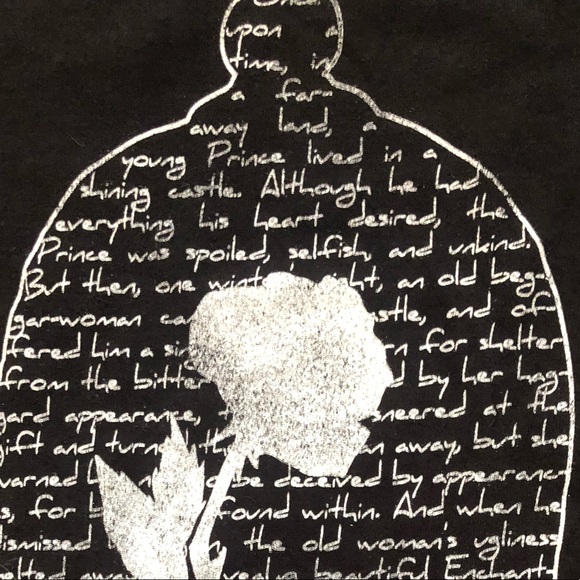 Disney | Tops | Disney Womens Batb Enchanted Rose Tee | Poshmark